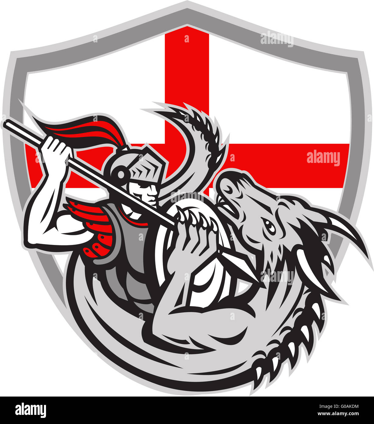 English knight england flag shield hi-res stock photography and images ...