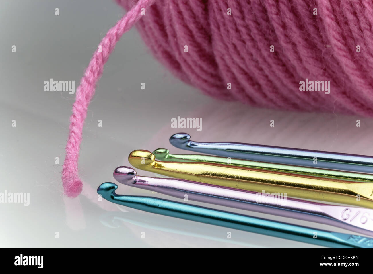 Closeup Hooks and Thread Stock Photo - Alamy