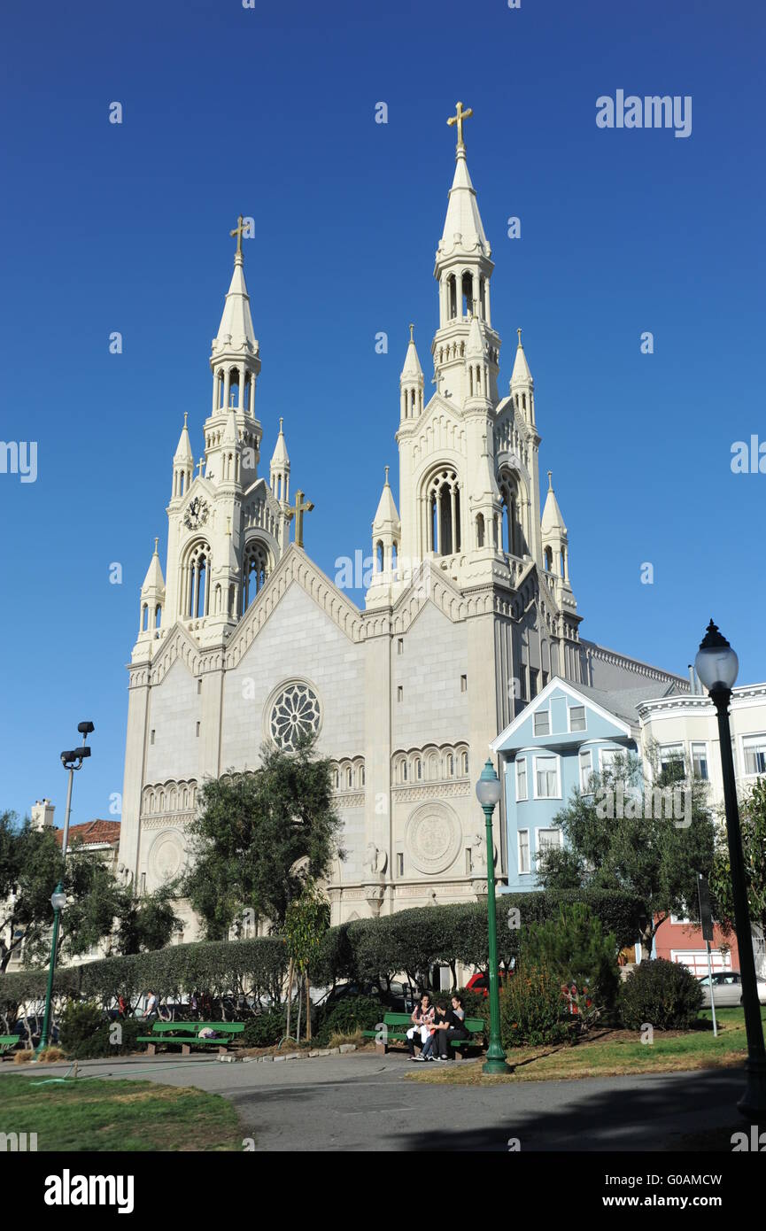 Pointed church tower hi-res stock photography and images - Alamy