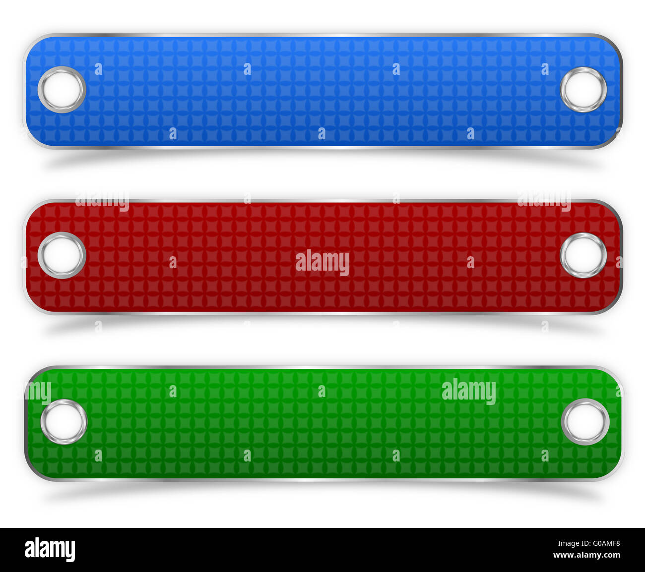 Textured Product Tags with Double Rivet Holes Stock Photo - Alamy