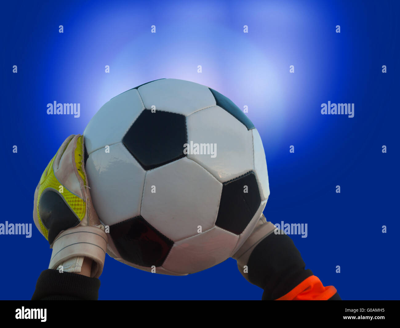 Soccer goalkeeper hands ball save hi-res stock photography and images ...