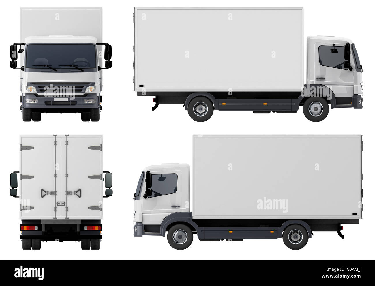 Semi truck rear view hi-res stock photography and images - Alamy