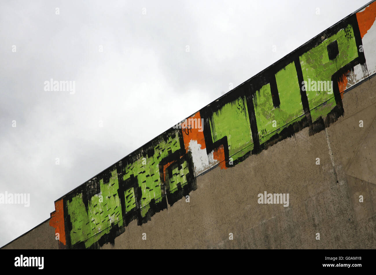Graffiti on House Facade Stock Photo - Alamy
