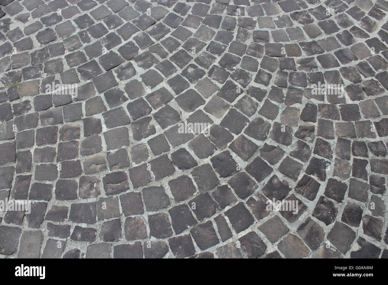 road with cobblestone pavement with gray pattern Stock Photo - Alamy