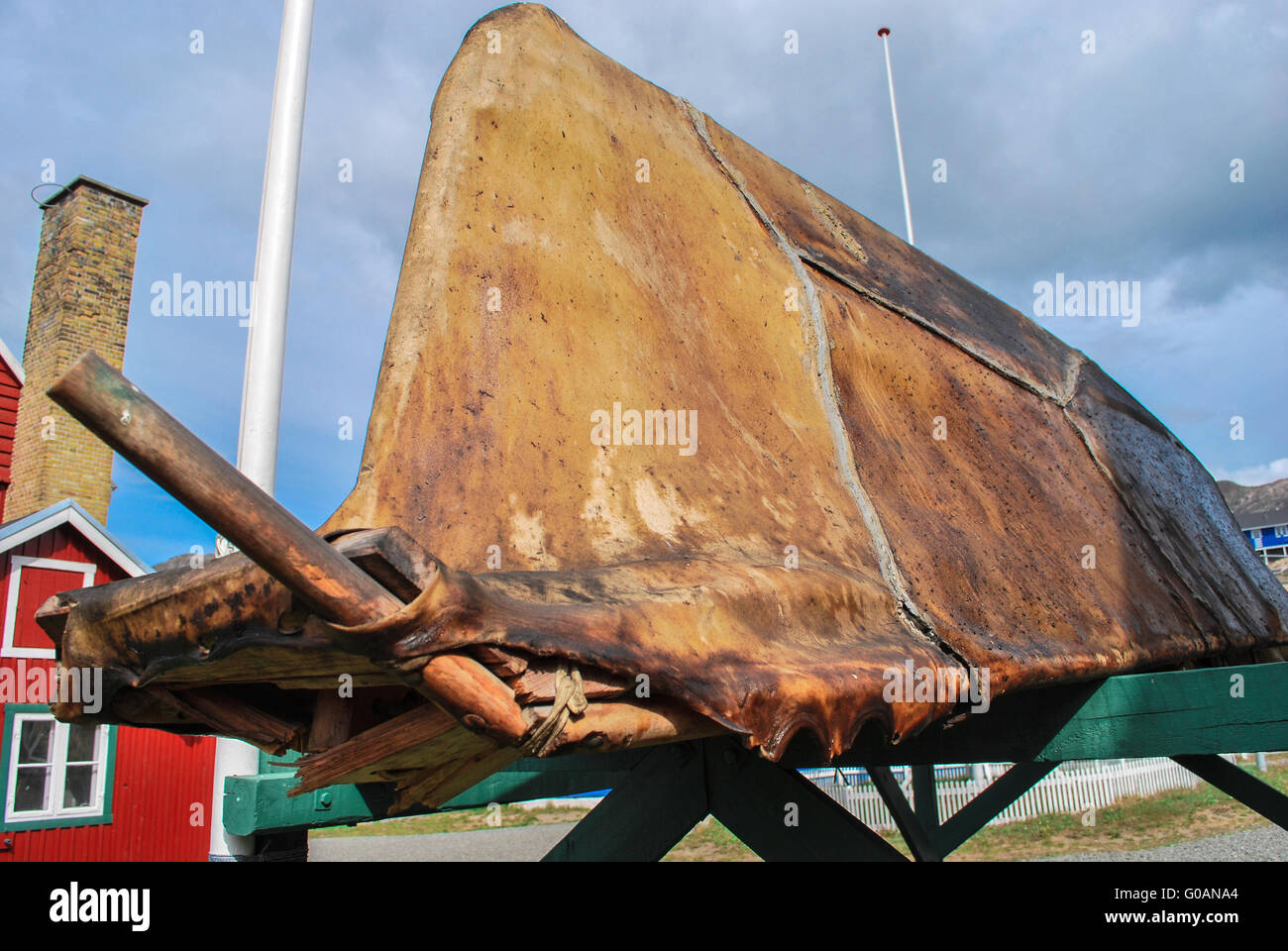 Traditional boat, Sisimiut, Greenland Stock Photo - Alamy