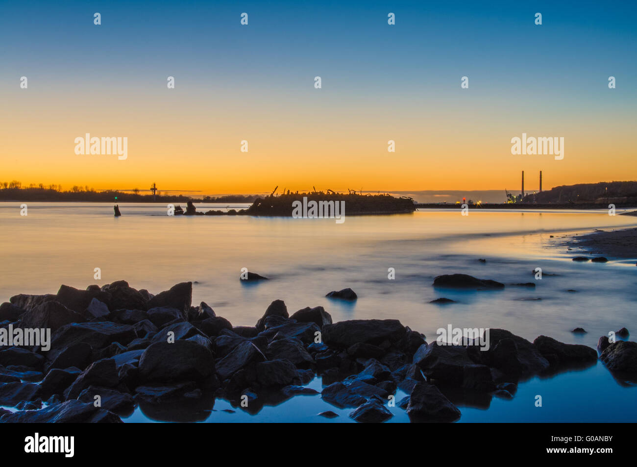 Blue Hour at the Sea Stock Photo - Alamy