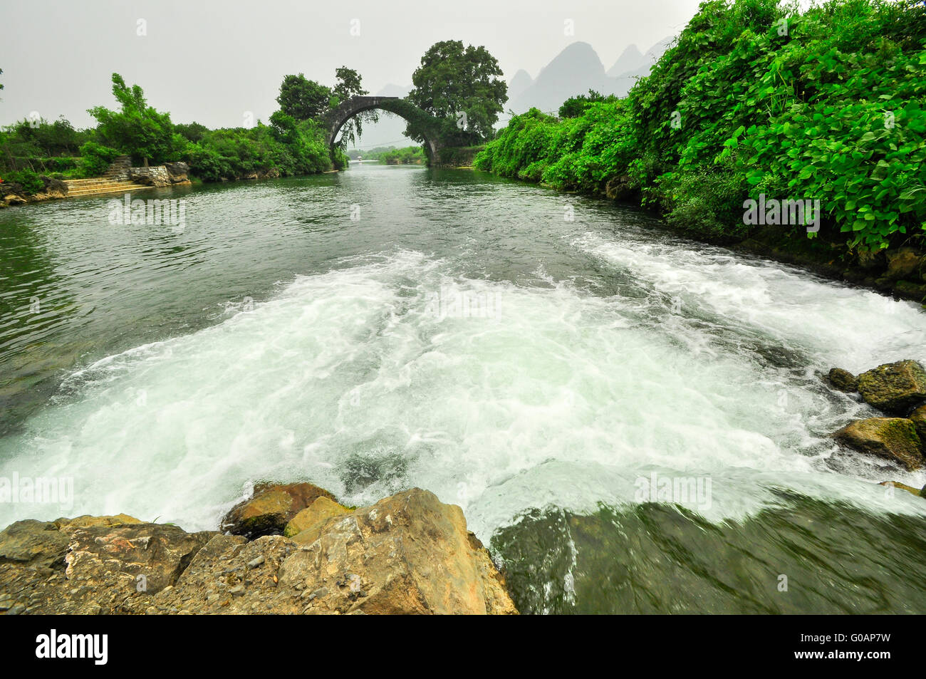 Guilin Li river Karst mountain landscape in Yangshuo Stock Photo - Alamy