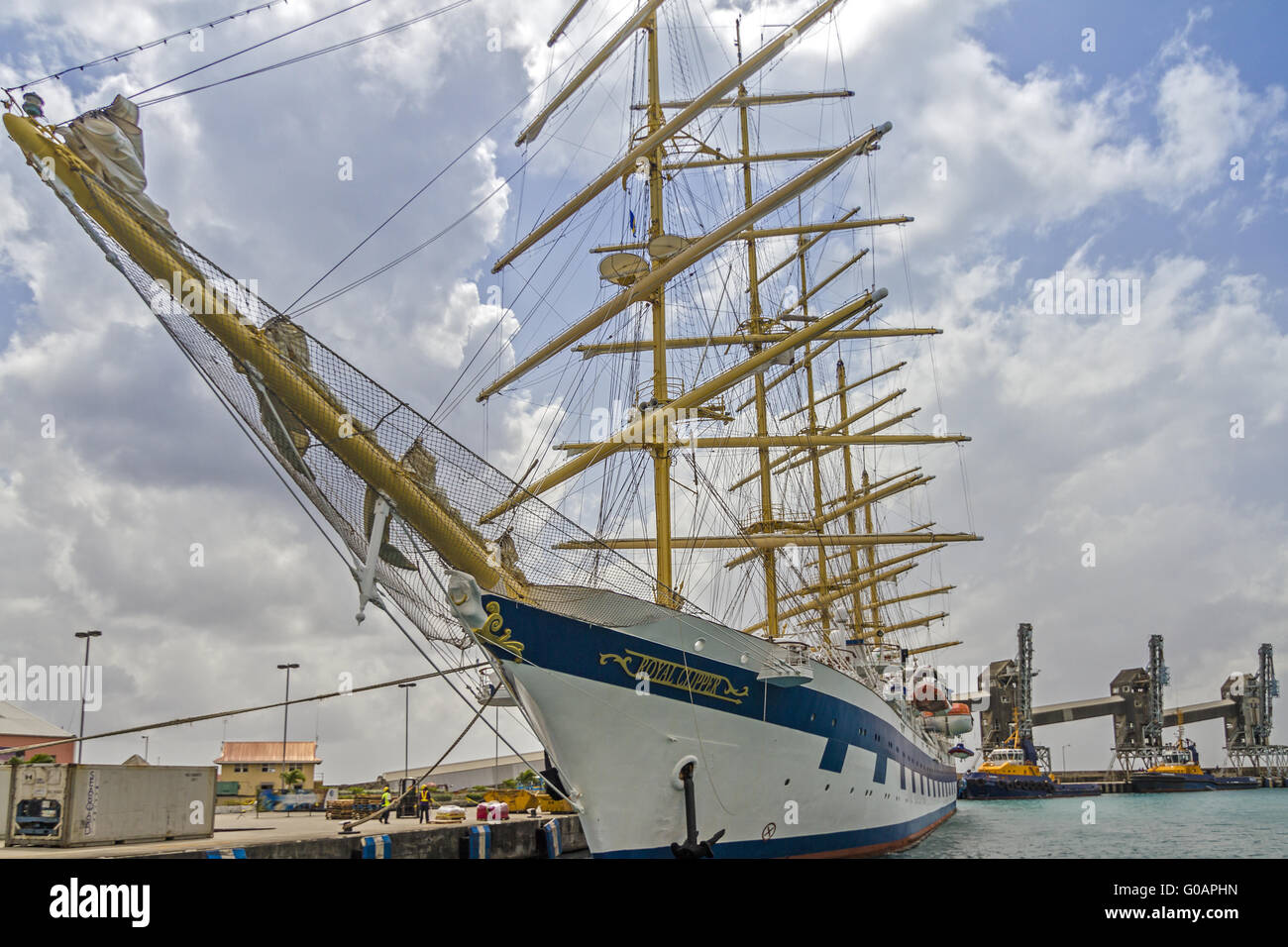 Sailing Ship Royal Clipper Bridgetown Barbados Stock Photo - Alamy
