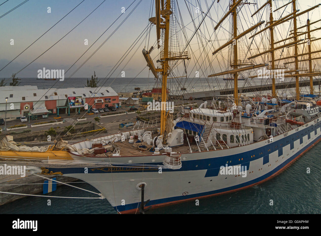 Sailing Ship Royal Clipper Bridgetown Barbados Stock Photo - Alamy