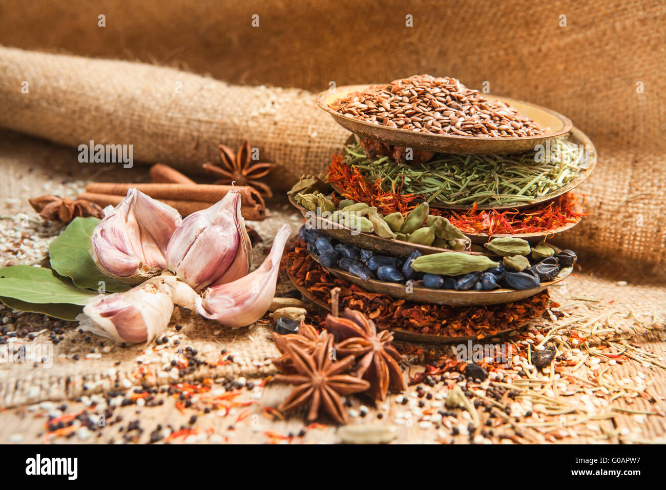 mix of spices Stock Photo - Alamy