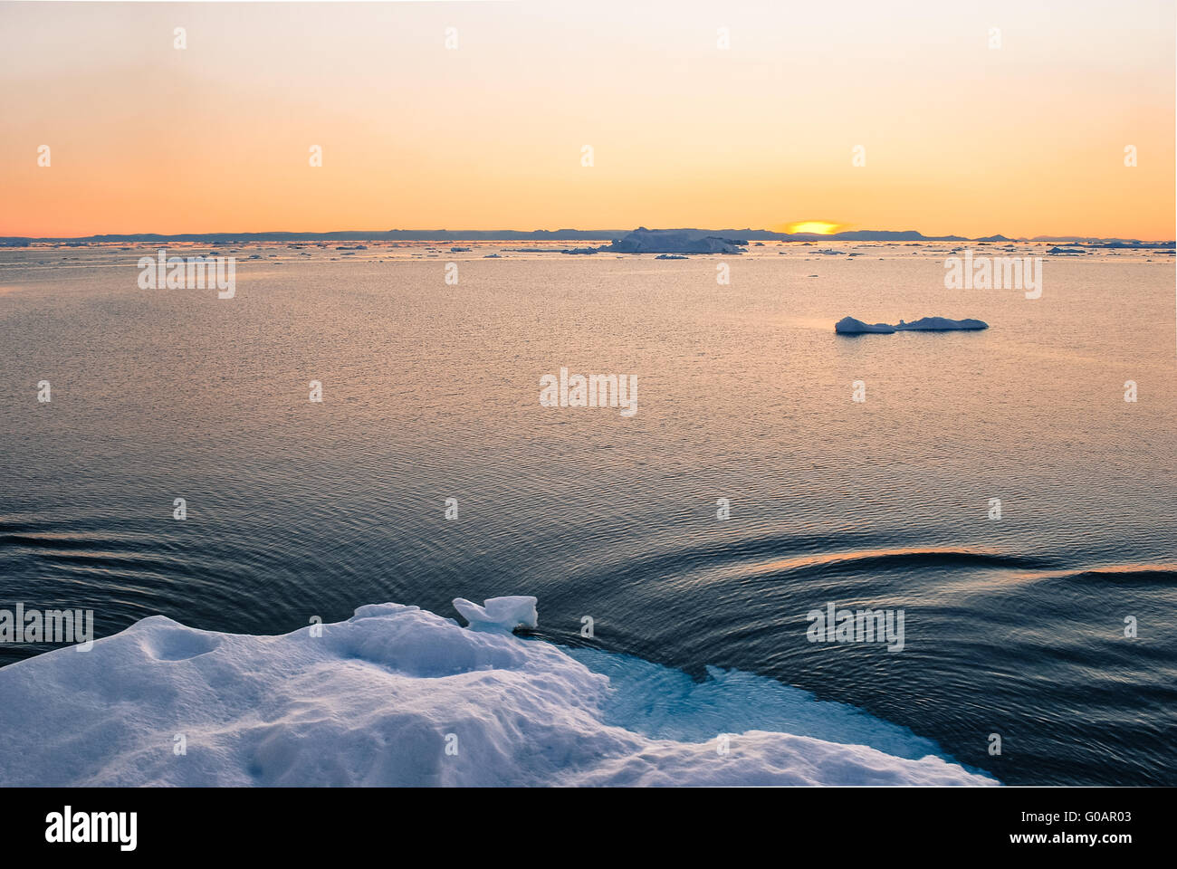 Evening at Disco Bay, Greenland Stock Photo - Alamy