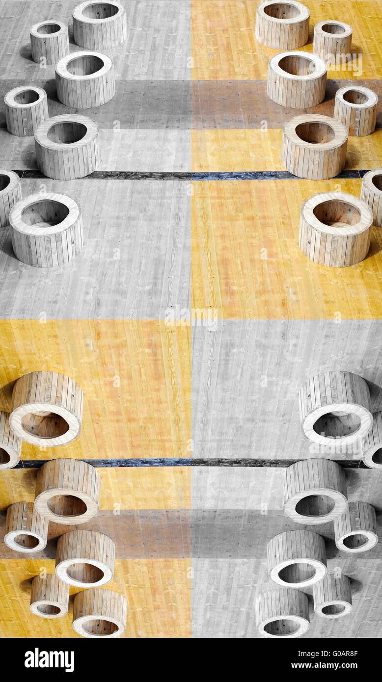 Vertical format art with the concrete formwork Stock Photo - Alamy