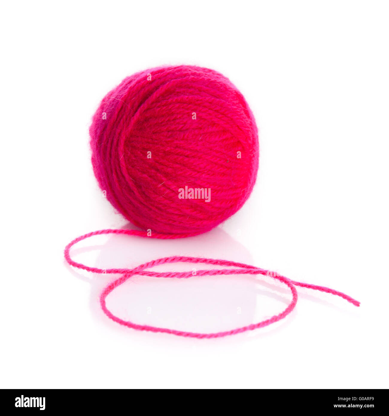 ball of yarn on white background Stock Photo - Alamy