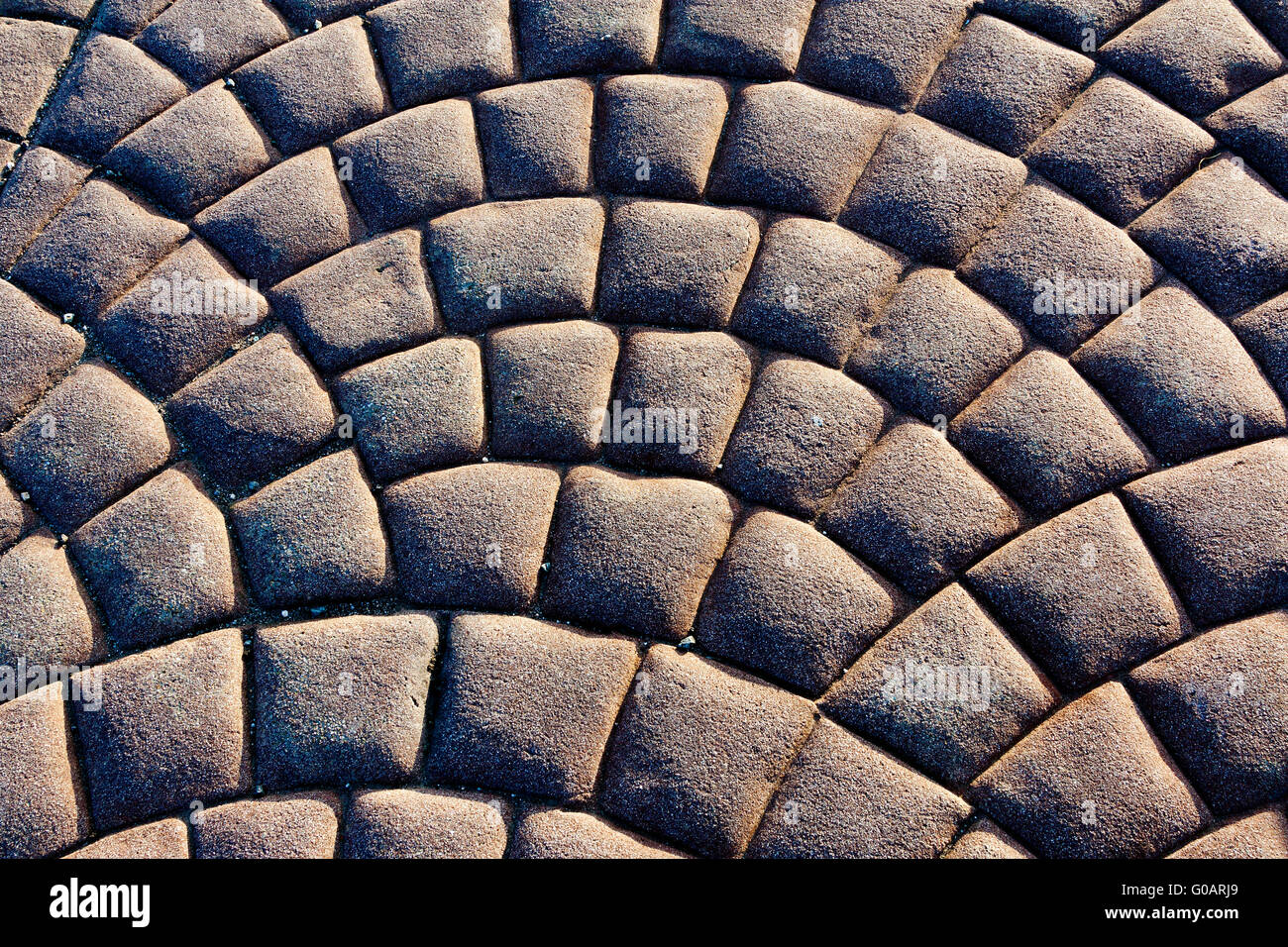 Arc Shaped Pattern of Paver Stones Earth Tone Stock Photo - Alamy