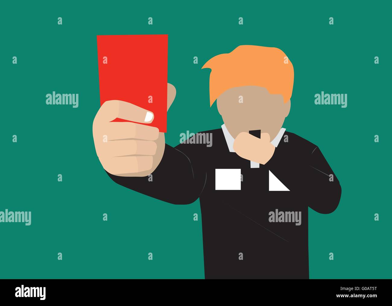 Red yellow soccer card cartoon hi-res stock photography and images - Alamy