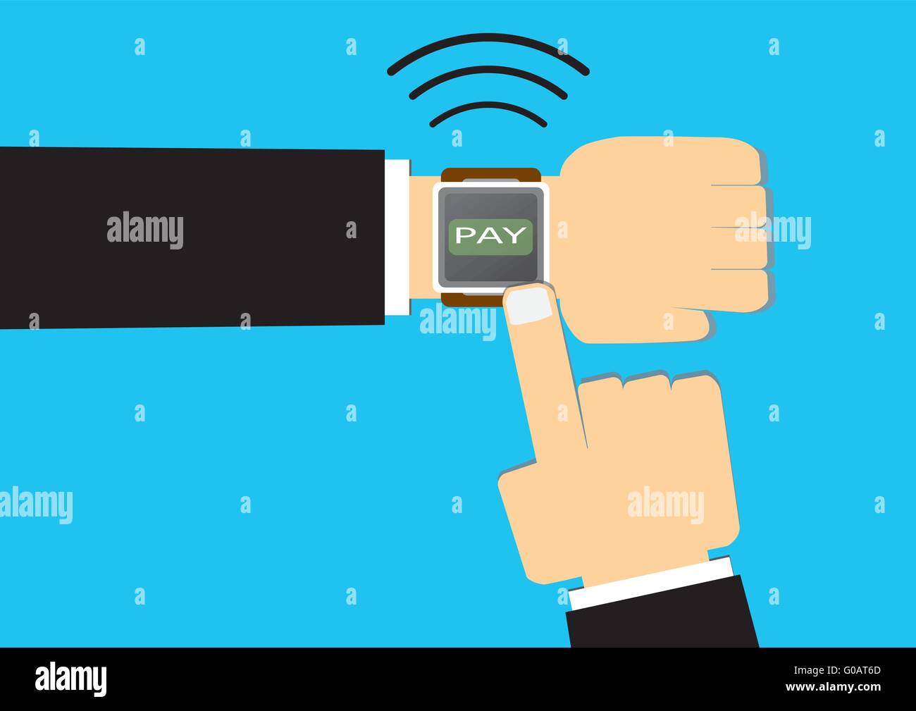 Payment with smart watches hi-res stock photography and images - Alamy