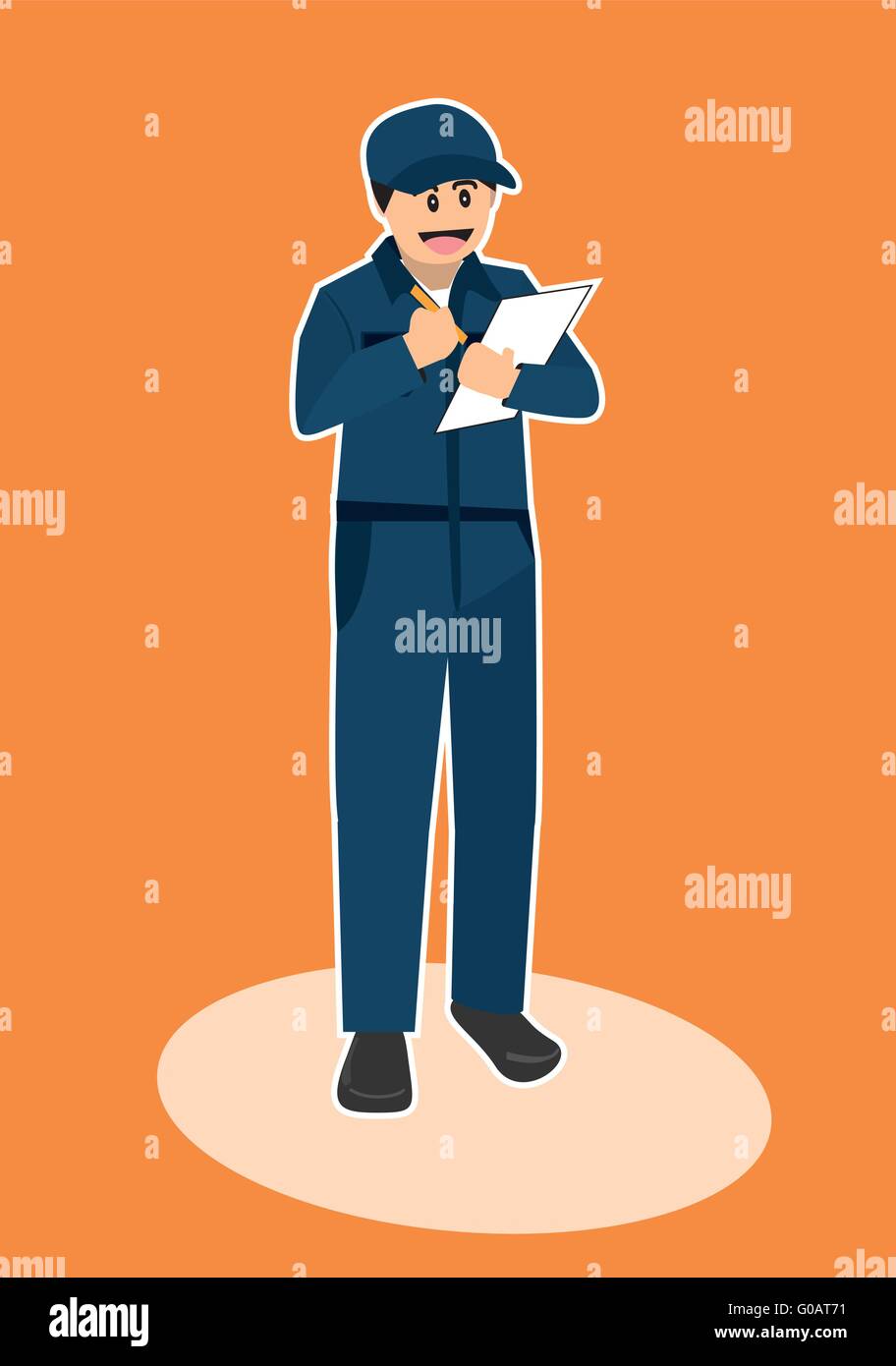 car mechanic repairman inspector vector cartoon Stock Vector Image ...