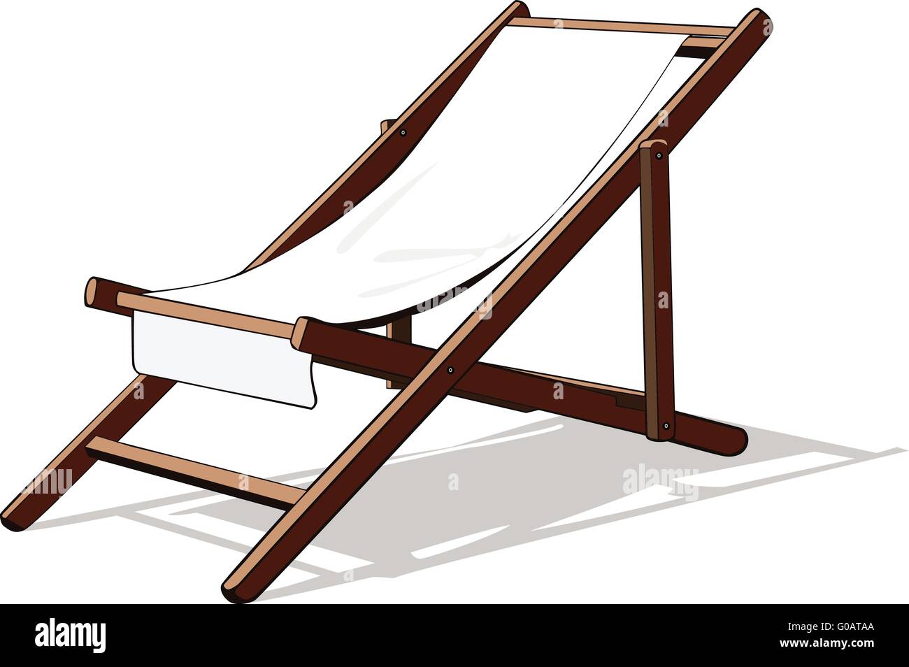 Beach deck chair vector Stock Vector Image & Art - Alamy