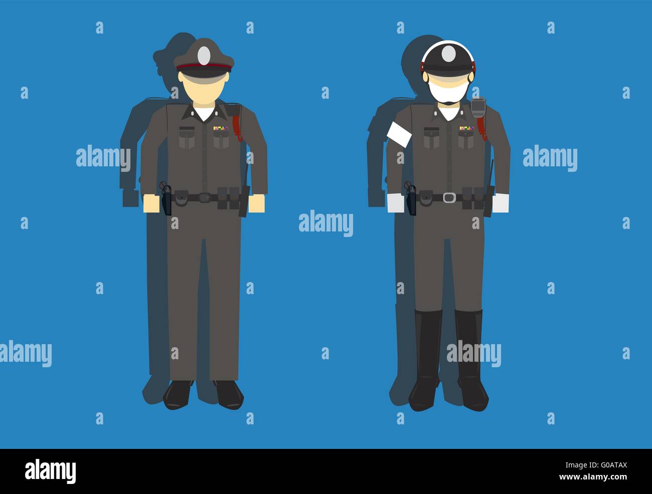 Thai Policeman Vector