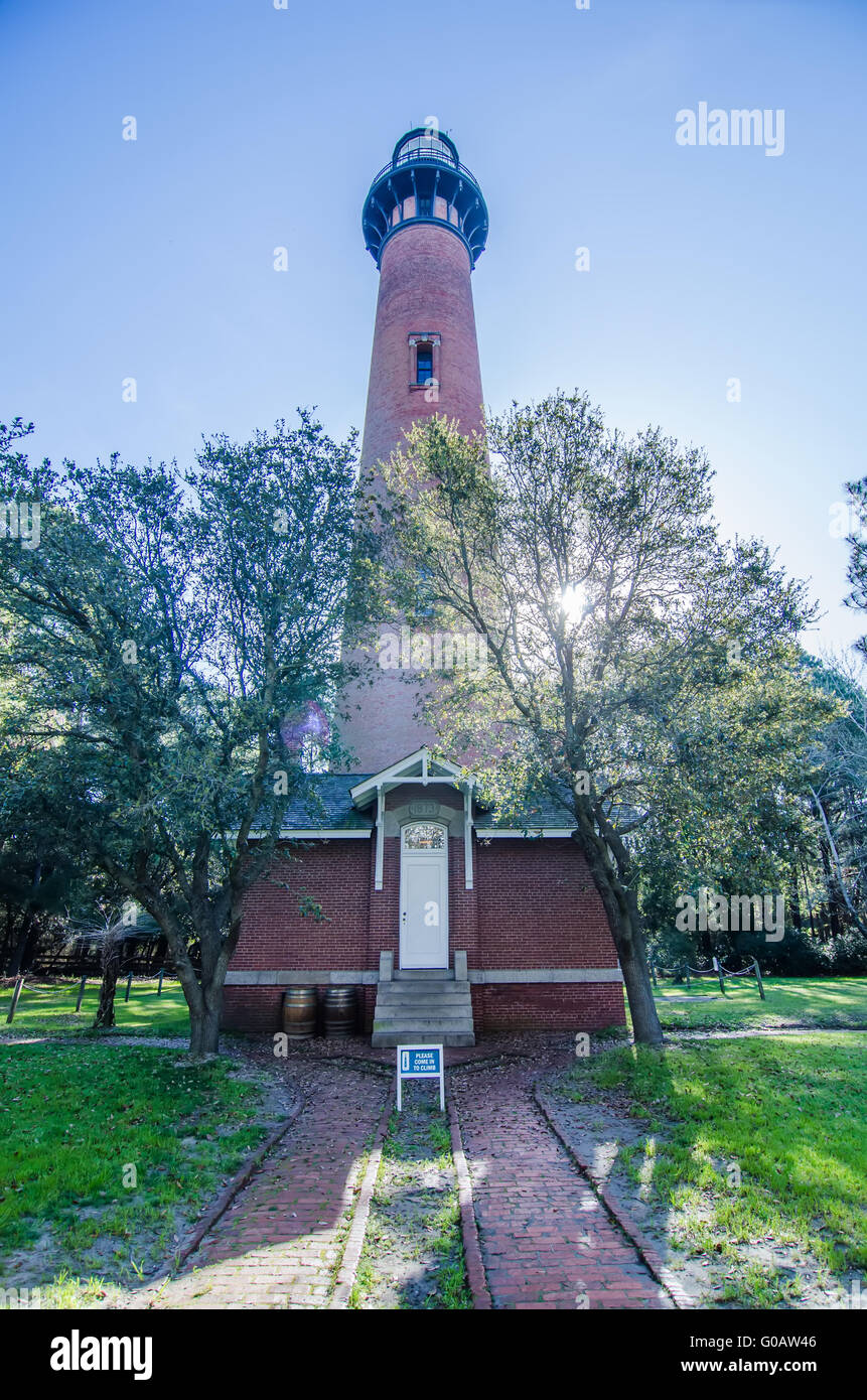 Currituck Beach Lighthouse on the Outer Banks of North Carolina Stock ...
