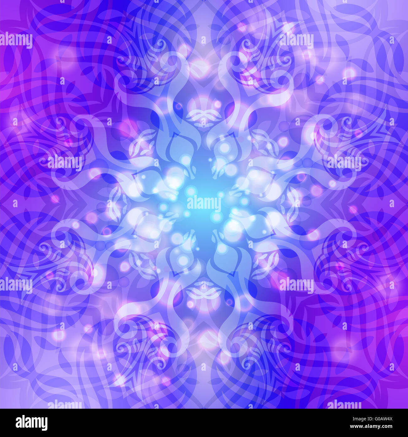 Abstract blue-violet round pattern with lights Stock Photo - Alamy