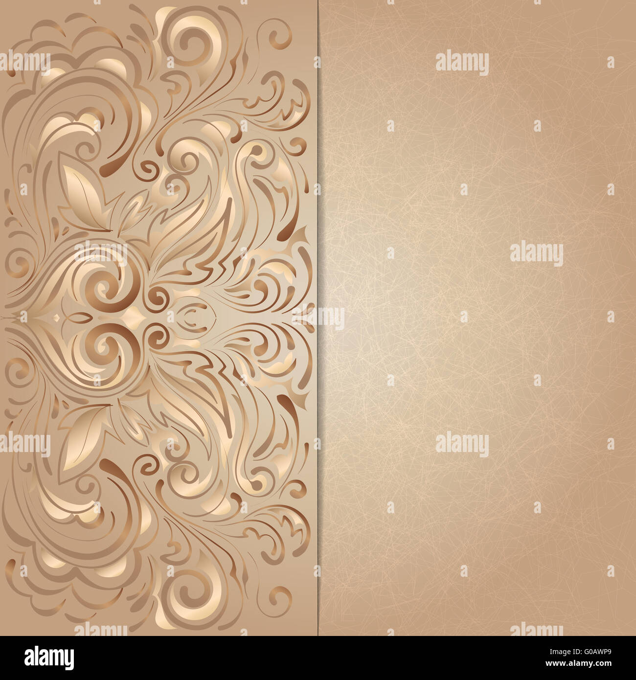 background for invitation with brown floral pattern Stock Photo - Alamy