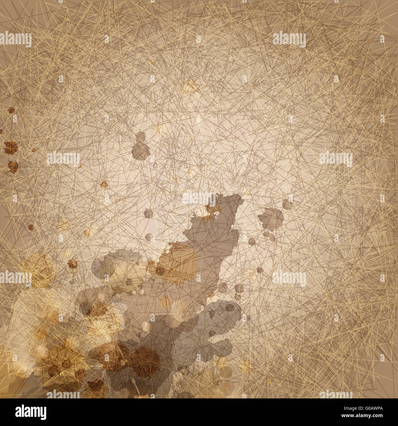 abstract grunge brown background with scratch and ink blots Stock Photo ...