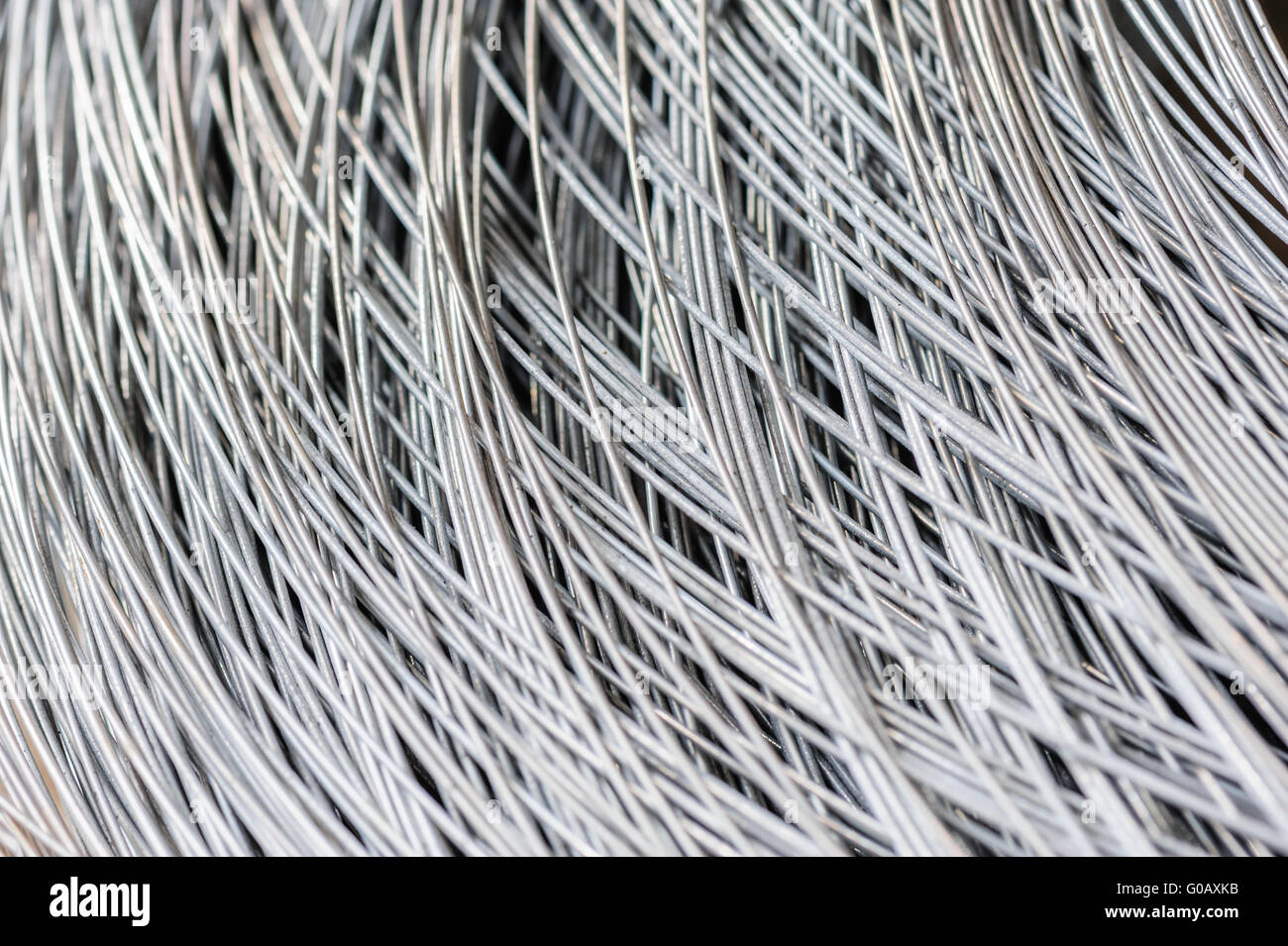 hank of metal wire background Stock Photo - Alamy