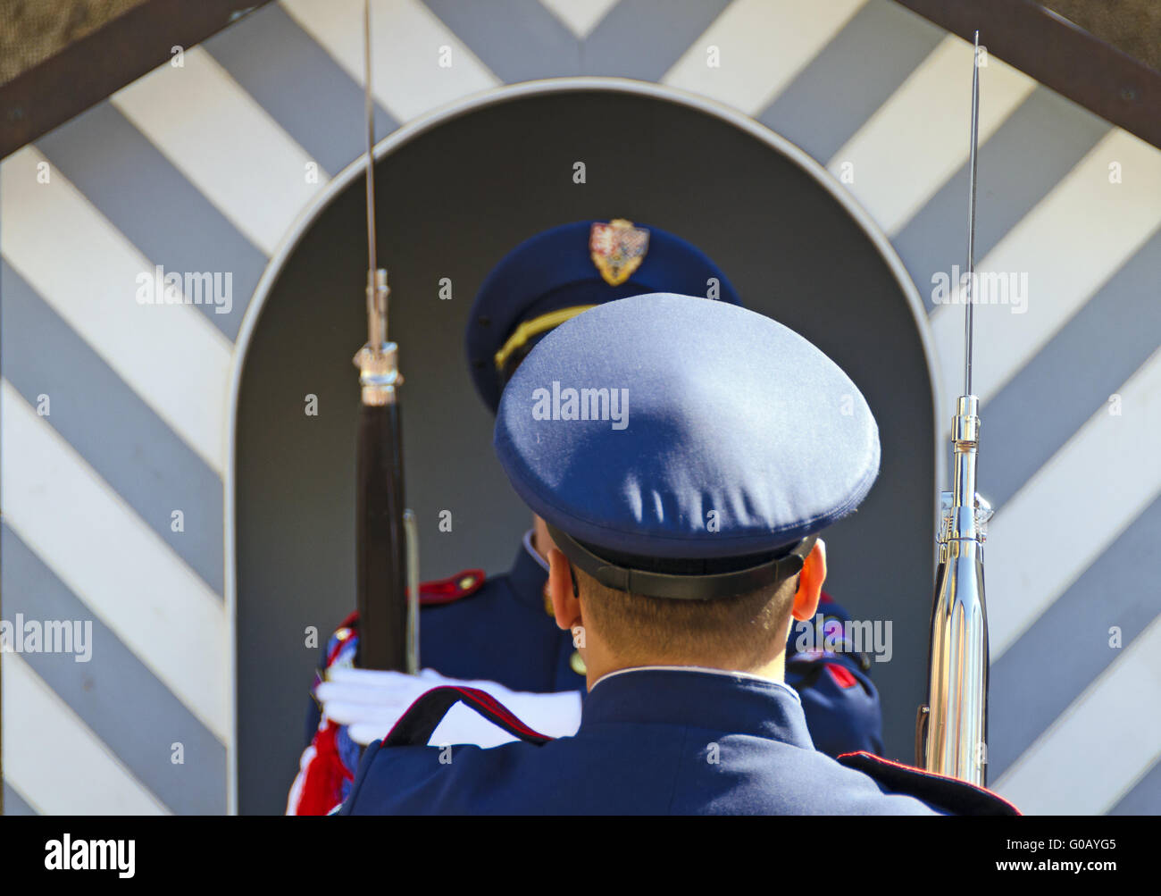 soldiers at the change of guards at Prague castle Stock Photo - Alamy