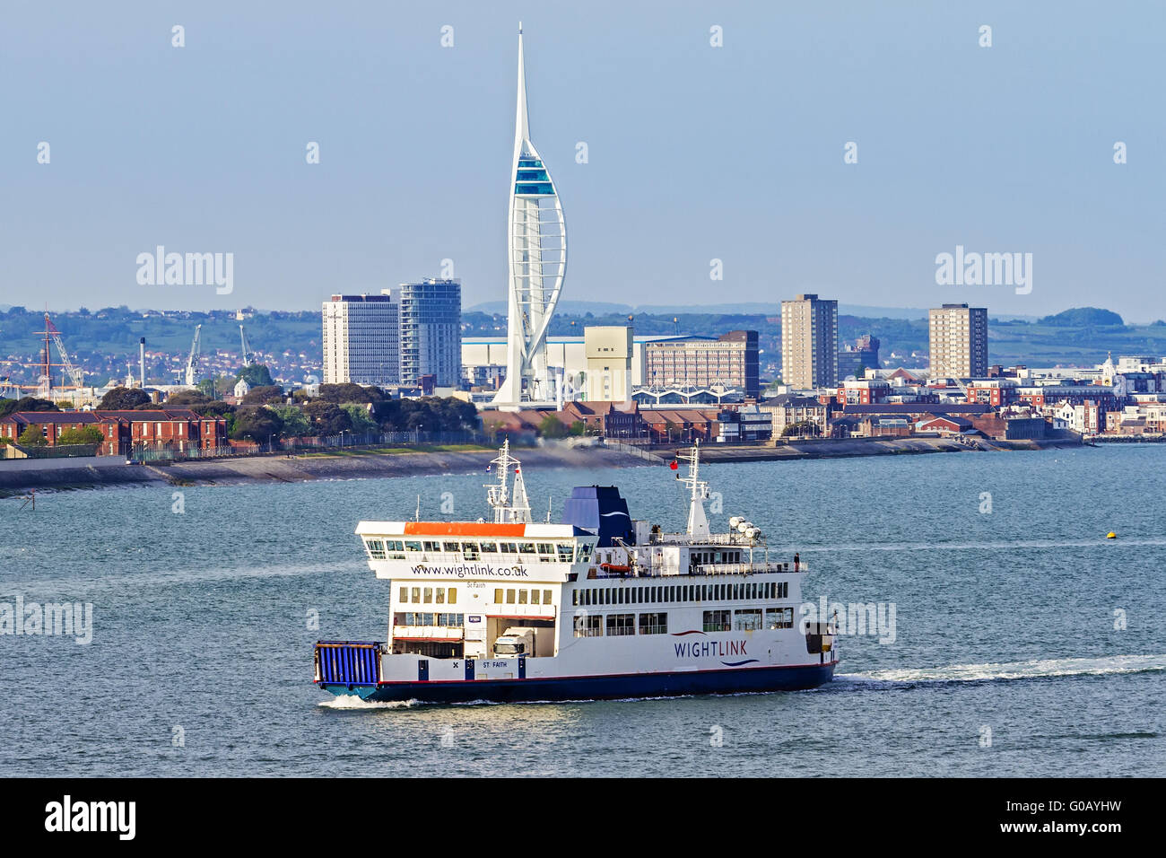 Ship Passing The Spinnaker Tower Portsmouth UK Stock Photo - Alamy