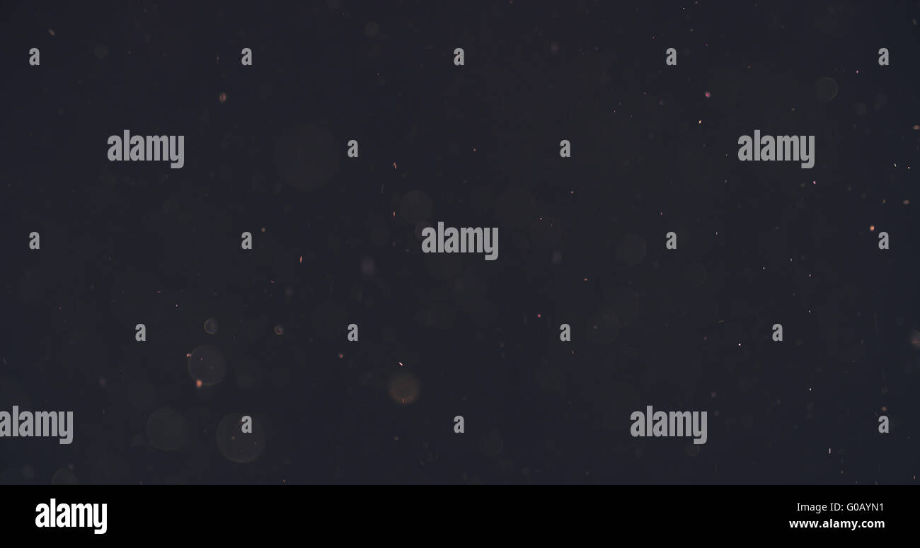 orange particles like spark slowly float in air Stock Photo - Alamy