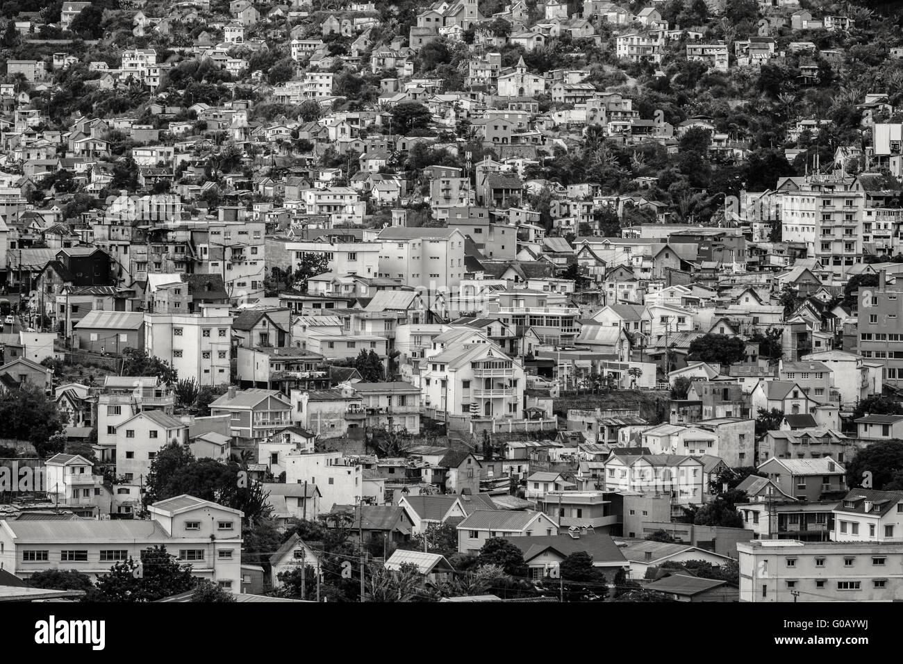 Aerial view densely packed urban hi-res stock photography and images ...