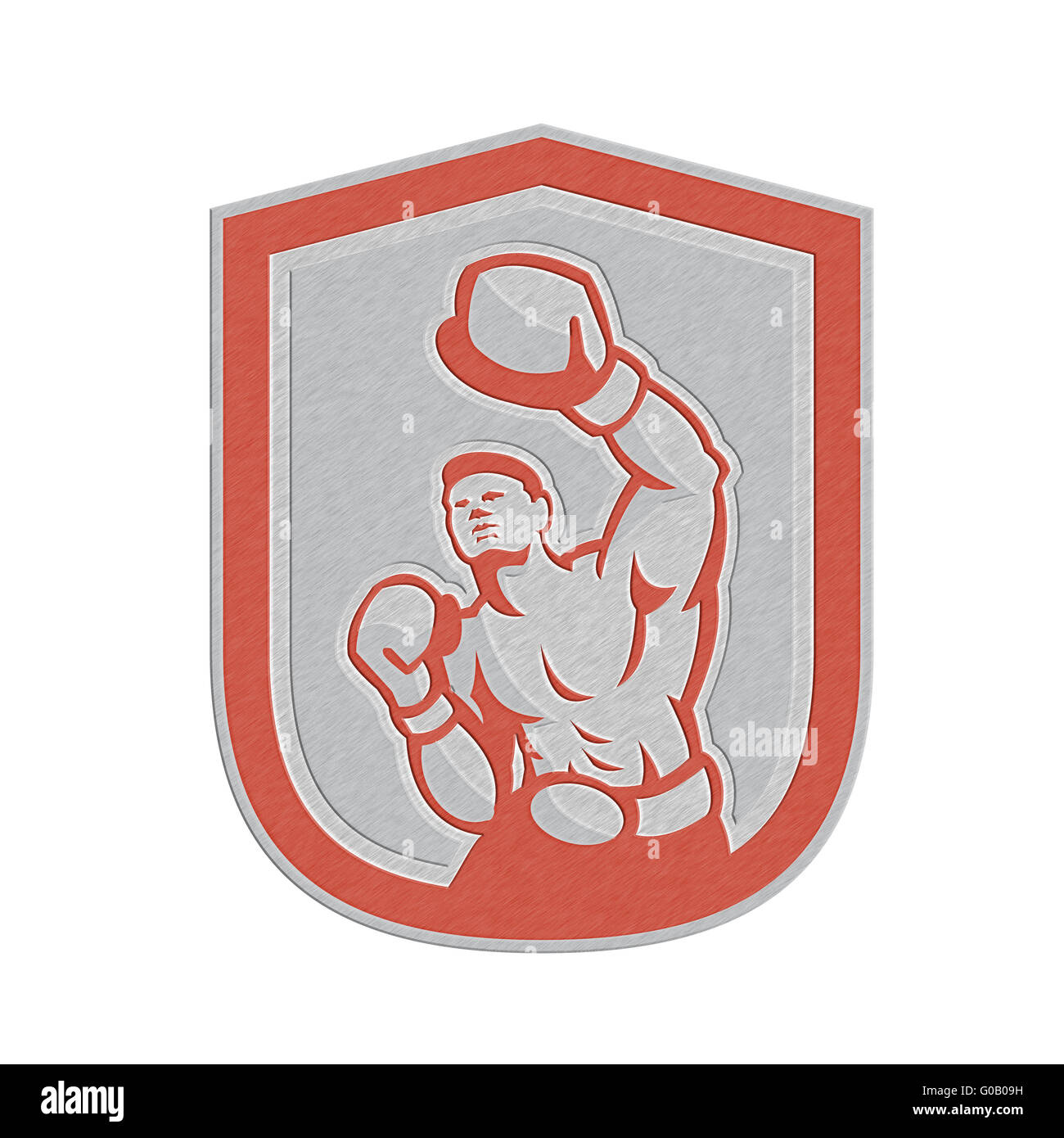 Metallic Boxer Boxing Punching Jabbing Circle Retro Stock Photo - Alamy