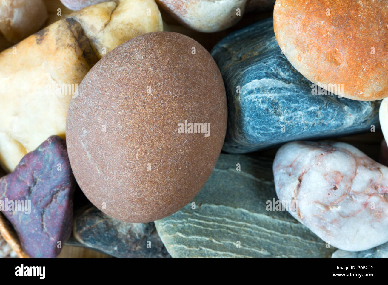 Pebble stones - shallow depth of field Stock Photo - Alamy