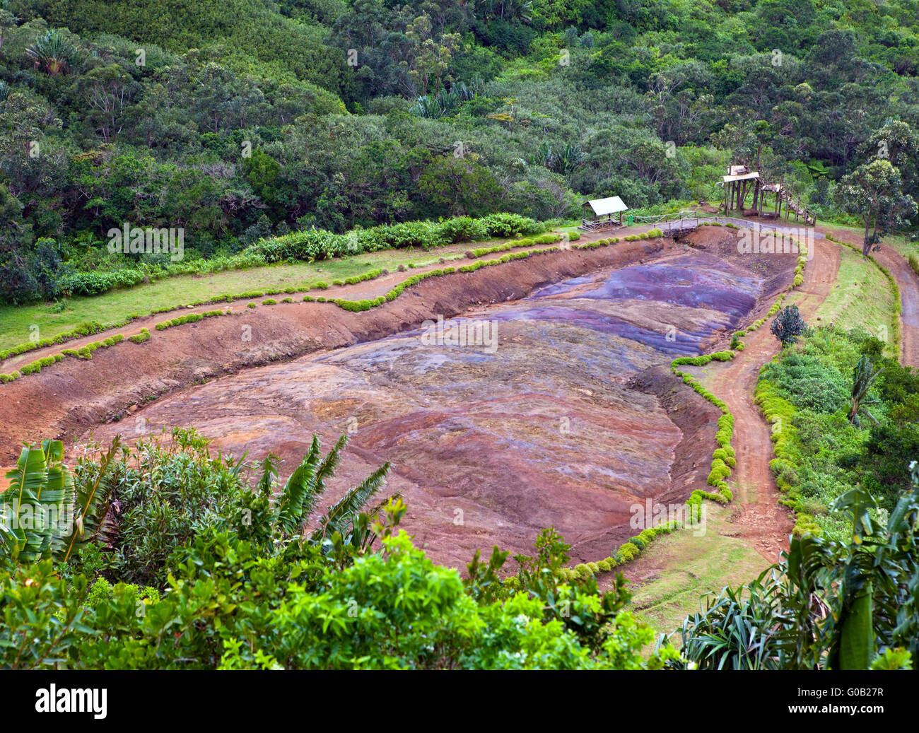 Mauritius. Valley of 23 colors of the Earth Stock Photo - Alamy