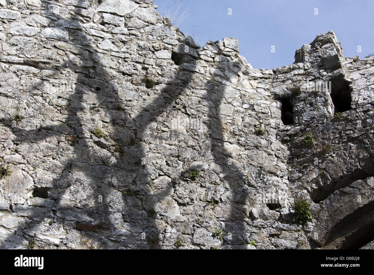 Shadow on fortress wall Stock Photo - Alamy