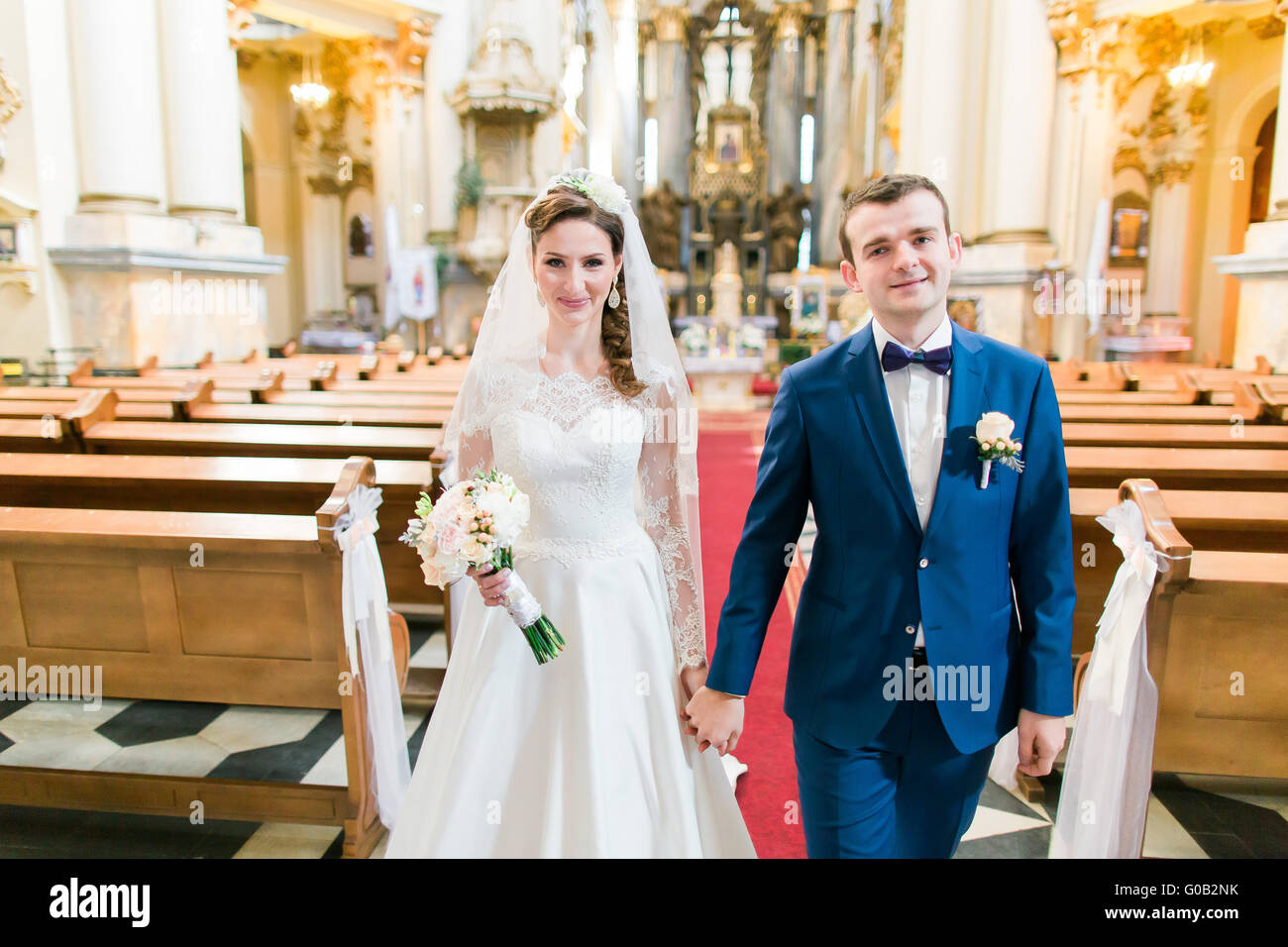 Family church catholic walking hi-res stock photography and images - Alamy