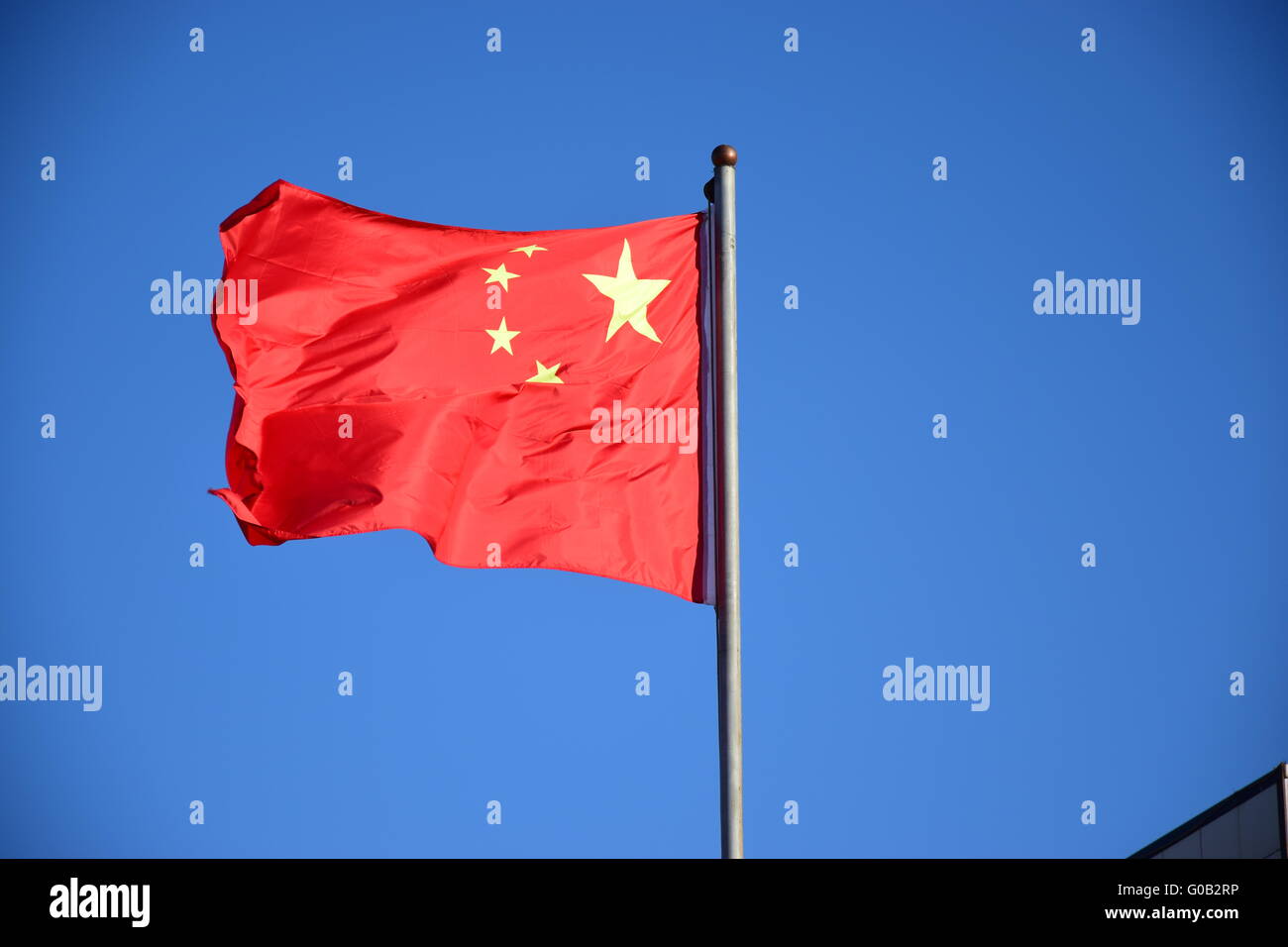 National flag of China in the wind Stock Photo - Alamy