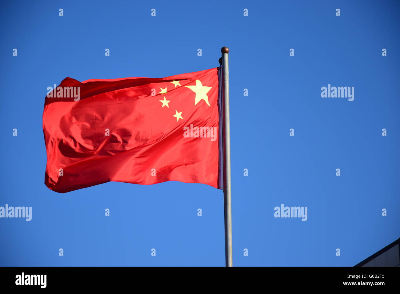 National flag of China in the wind Stock Photo - Alamy