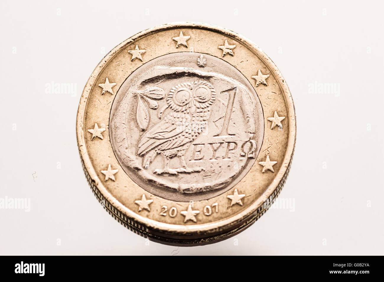 Detail of a Greek Euro Stock Photo - Alamy