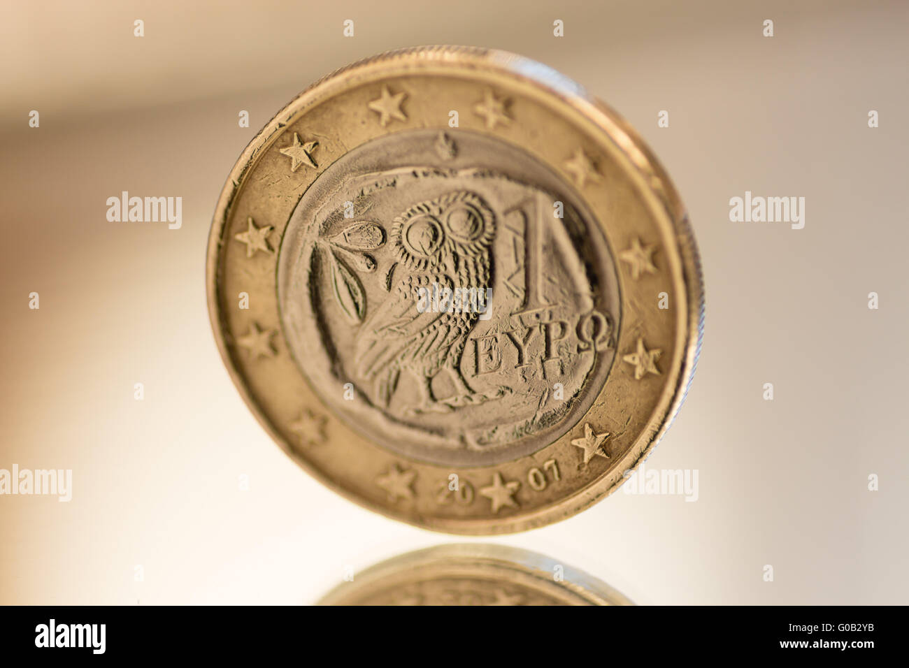 Detail of a Greek Euro Stock Photo - Alamy