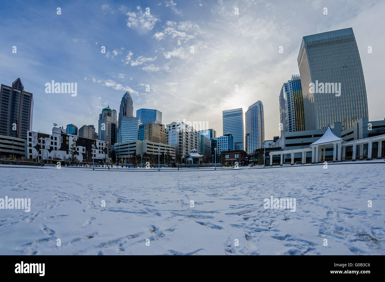 rare winter scenery around charlotte north carolina Stock Photo - Alamy