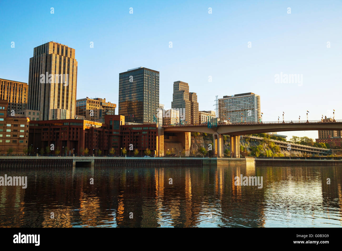 Downtown of St. Paul, MN and Mississippi river Stock Photo - Alamy