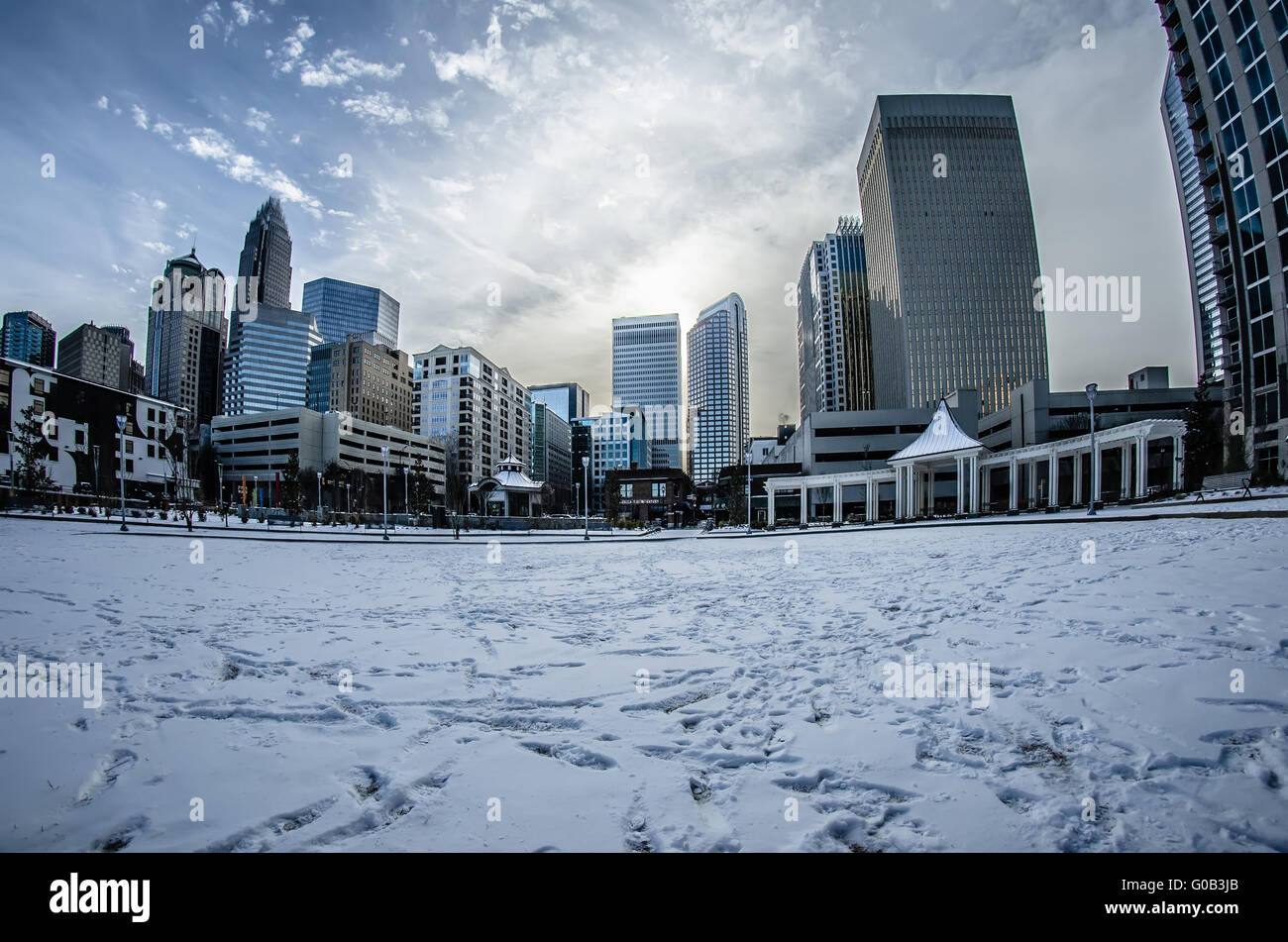 rare winter scenery around charlotte north carolina Stock Photo - Alamy