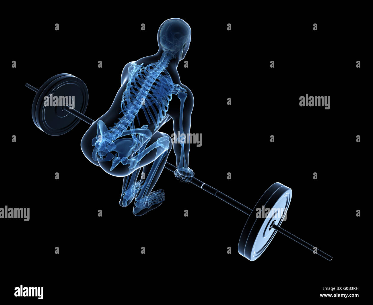 3d rendered medical illustration - correct lifting posture Stock Photo ...