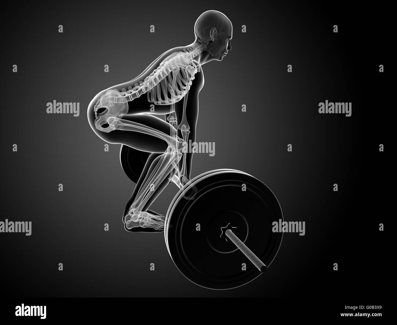 Skeleton squat Black and White Stock Photos & Images - Alamy