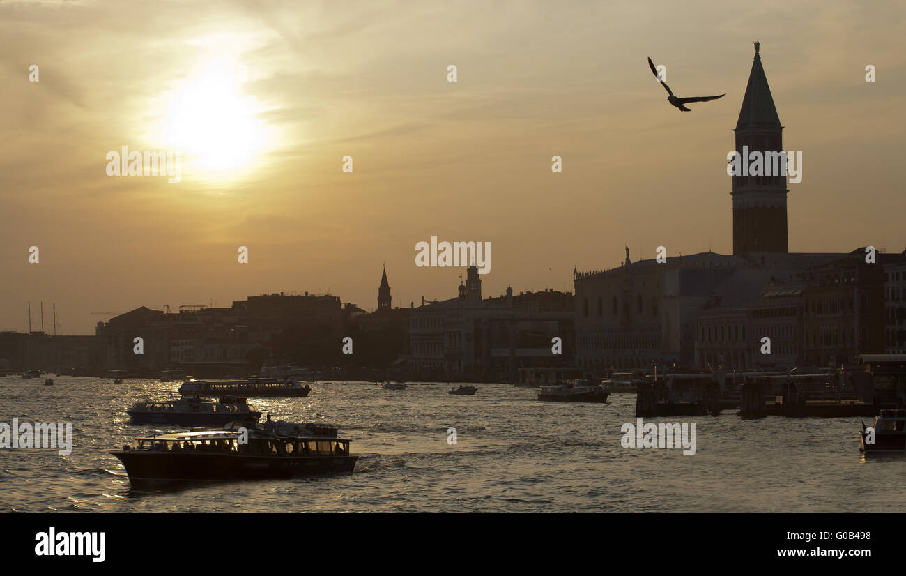 Sunset over Venice Stock Photo - Alamy
