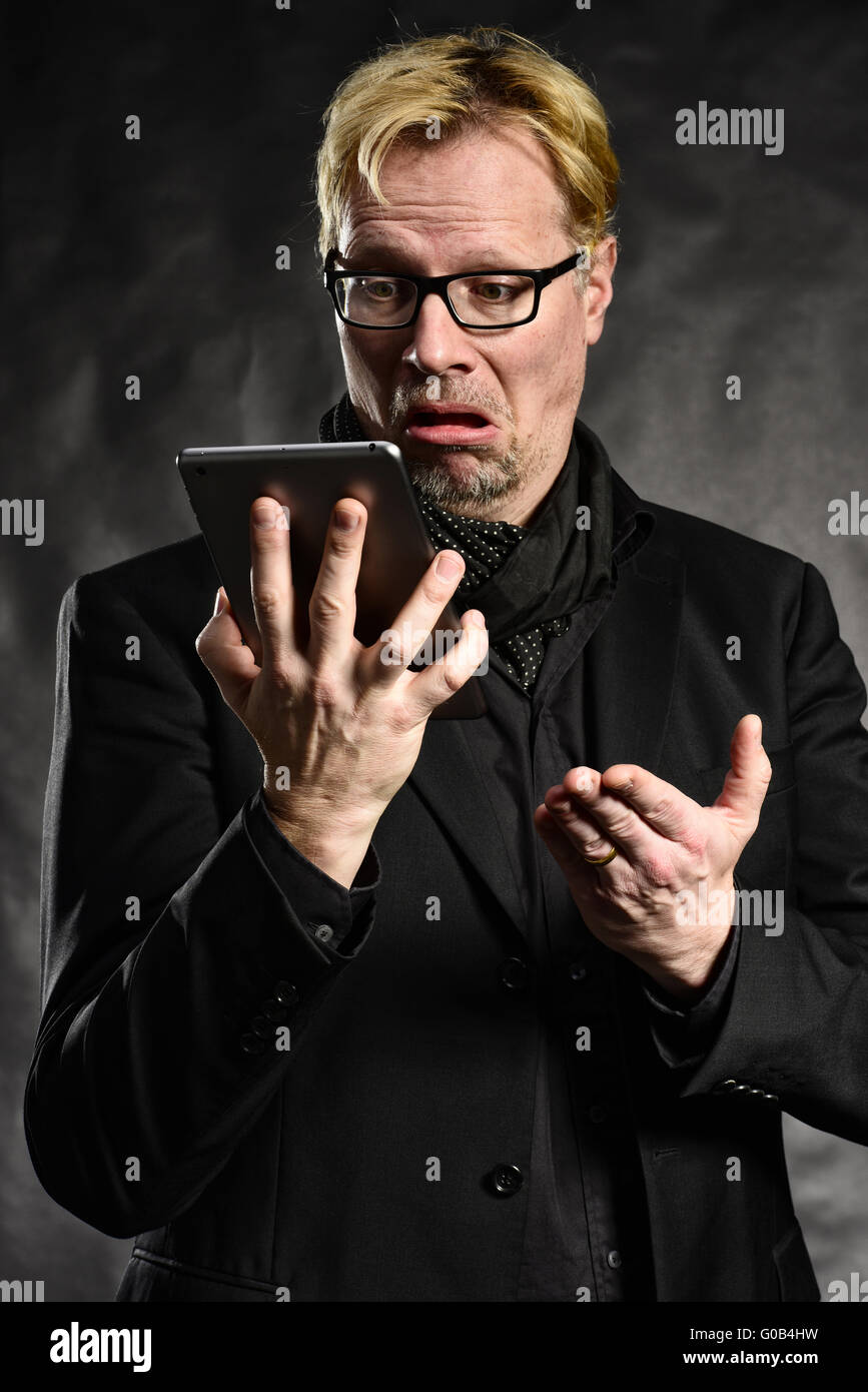 Man with mobile Stock Photo - Alamy