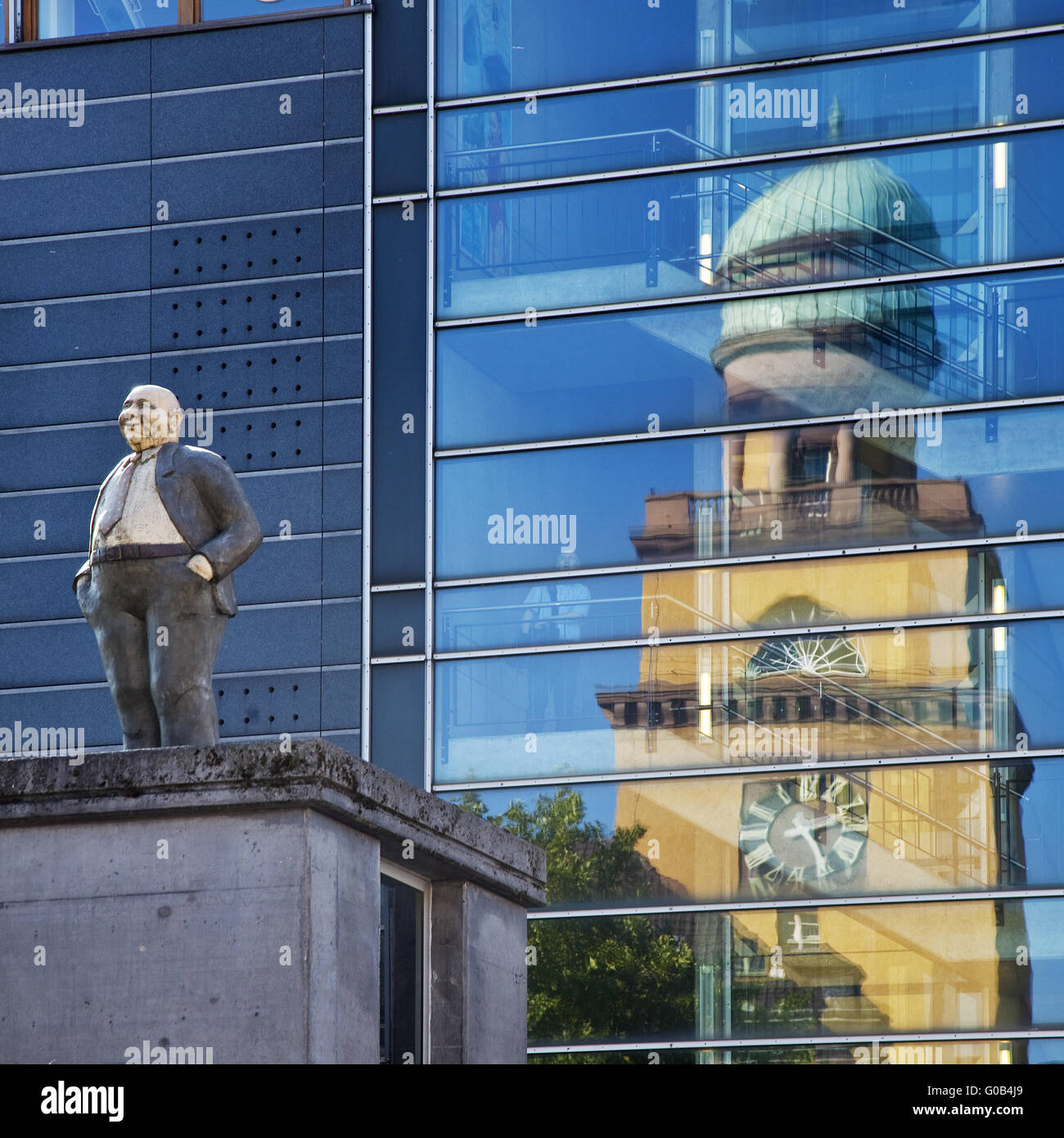 City Hall is reflected in modern architecture Stock Photo - Alamy