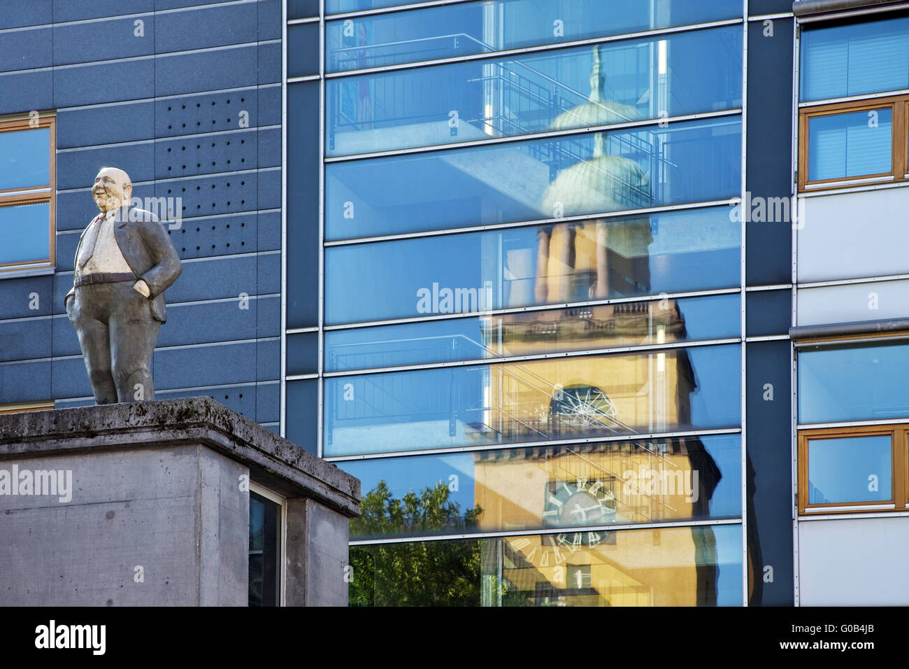 City Hall is reflected in modern architecture Stock Photo - Alamy
